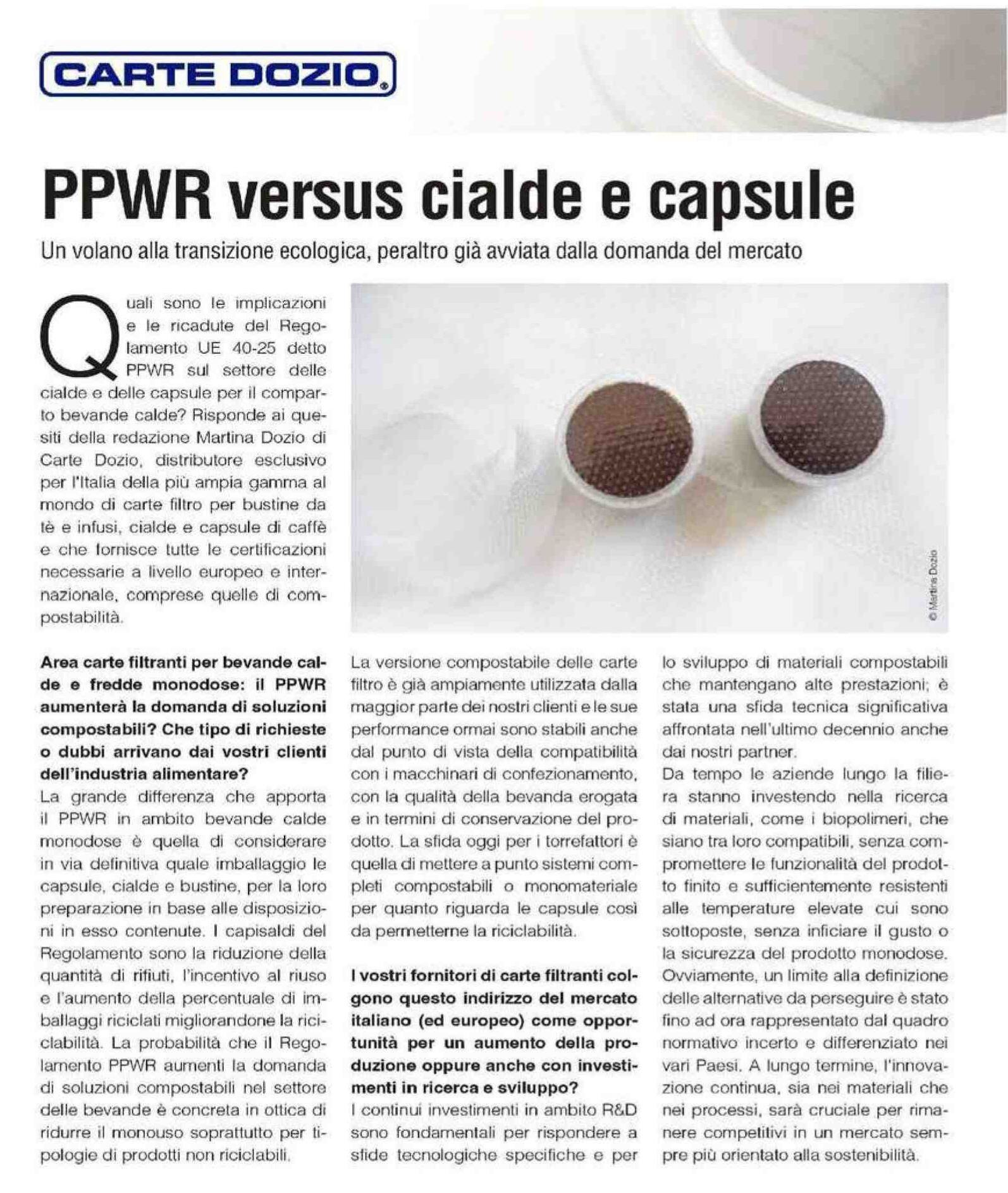 PPWR vs paper pods and capsules